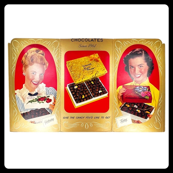 Schraffts | Dining | 95s Schraffts Chocolates Vintage Advertising Sign ...